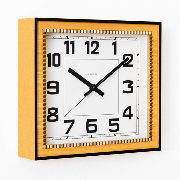 CHAMBRE BRASS RECTANGLE CLOCK OAK CH-053OA シャンブル 壁掛け時計 – 東京ウォッチスタイル